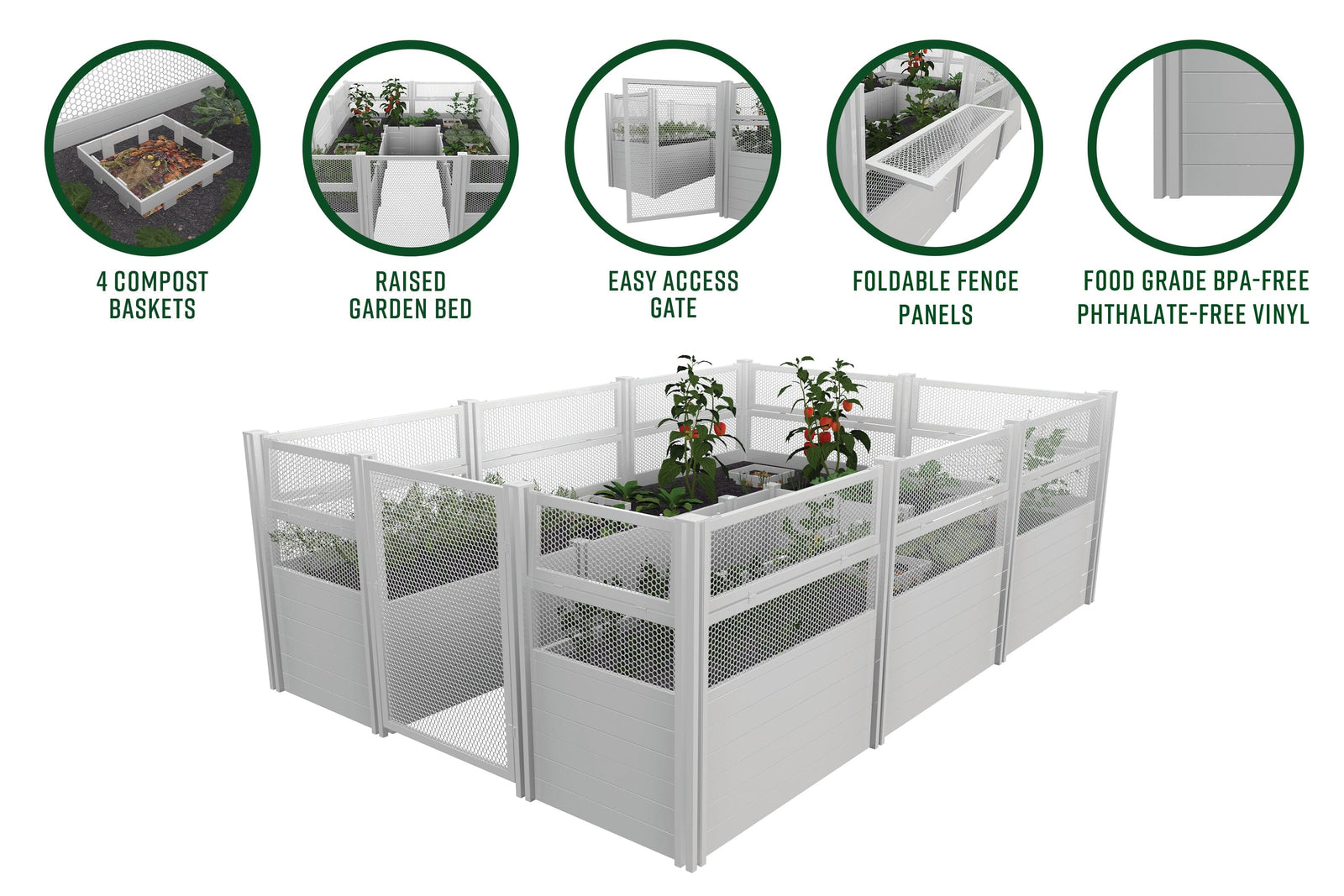 CLASSIC 8x12 Keyhole Composting Garden