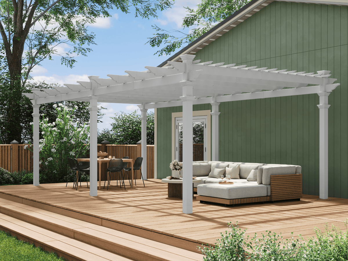 Vinyl Pergola Materials Modern Pergola Kits Contemporary Style