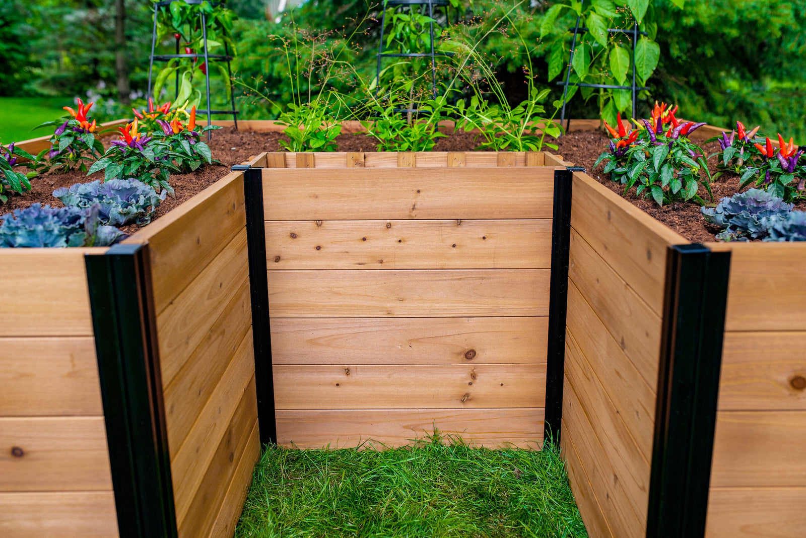 MEZZA 6x6 Keyhole Composting Garden