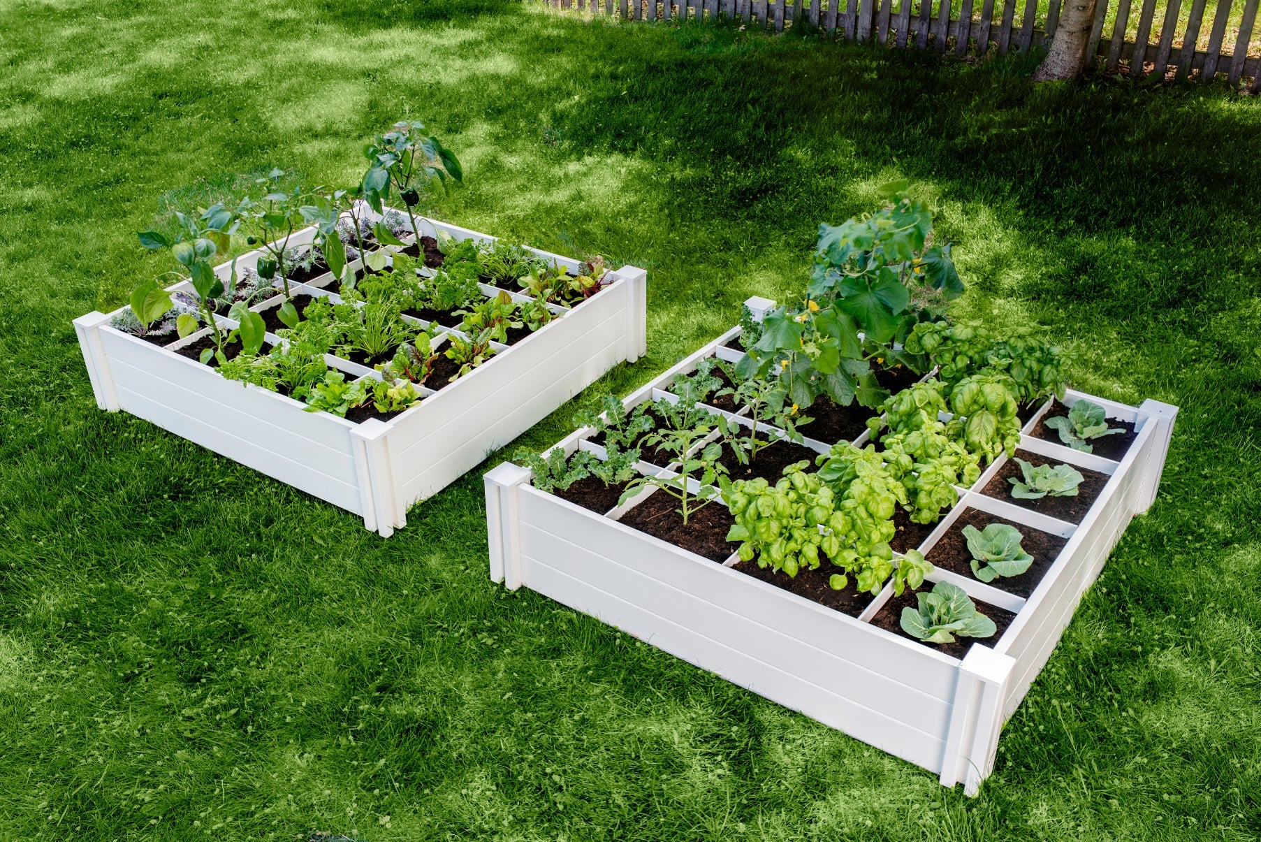 4x4x11 Garden Bed with GroGrid - 2 Pack